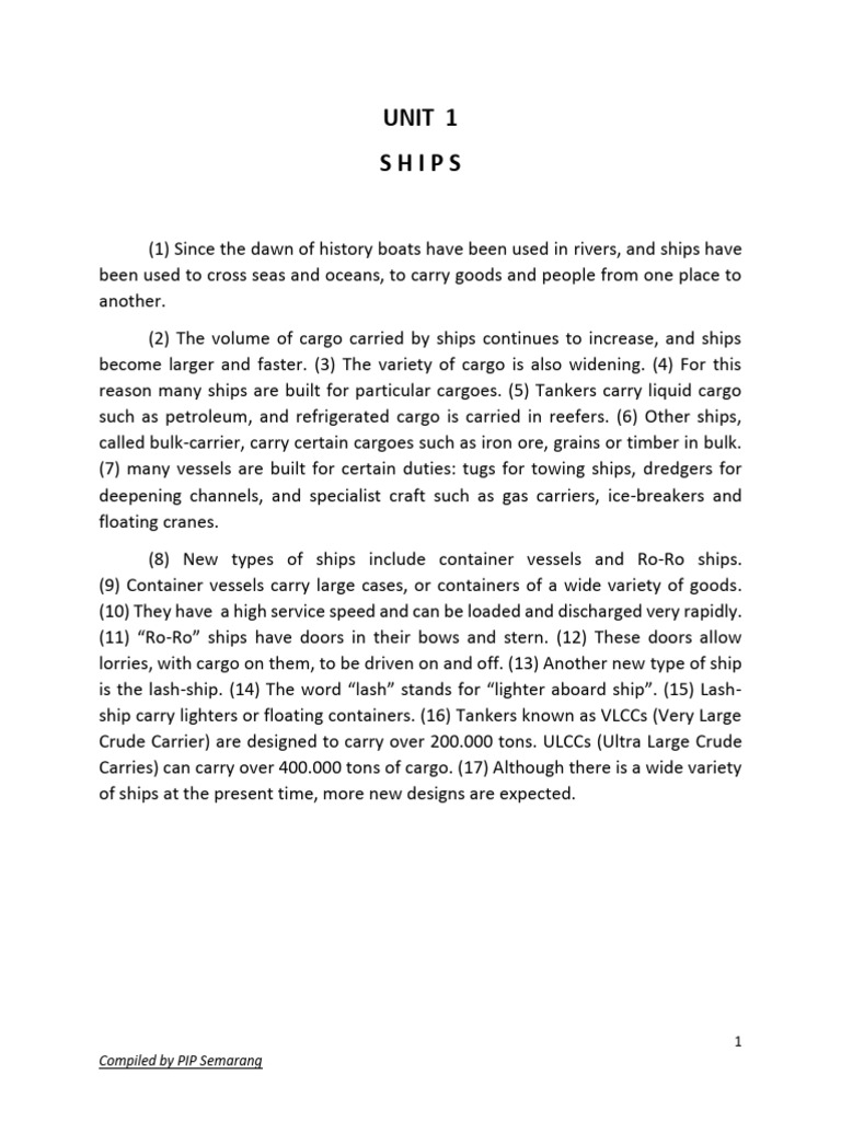 01 Reading - Ships | Download Free PDF | Ships | Verb