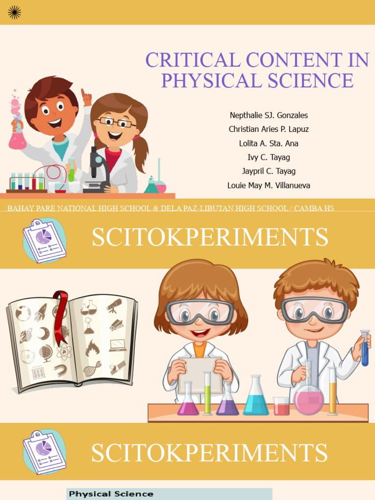 Physical Science Experiments Guide | PDF | Light | Liquids