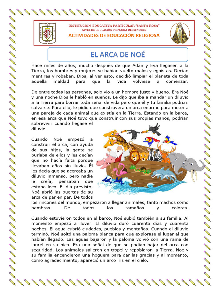 EL ARCA DE NOÉ | PDF | Mito de la inundación | Arca de Noé