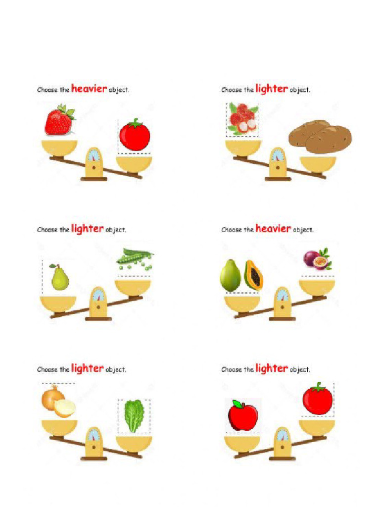 Maths Y2 Weigh Mass Wsheet | PDF