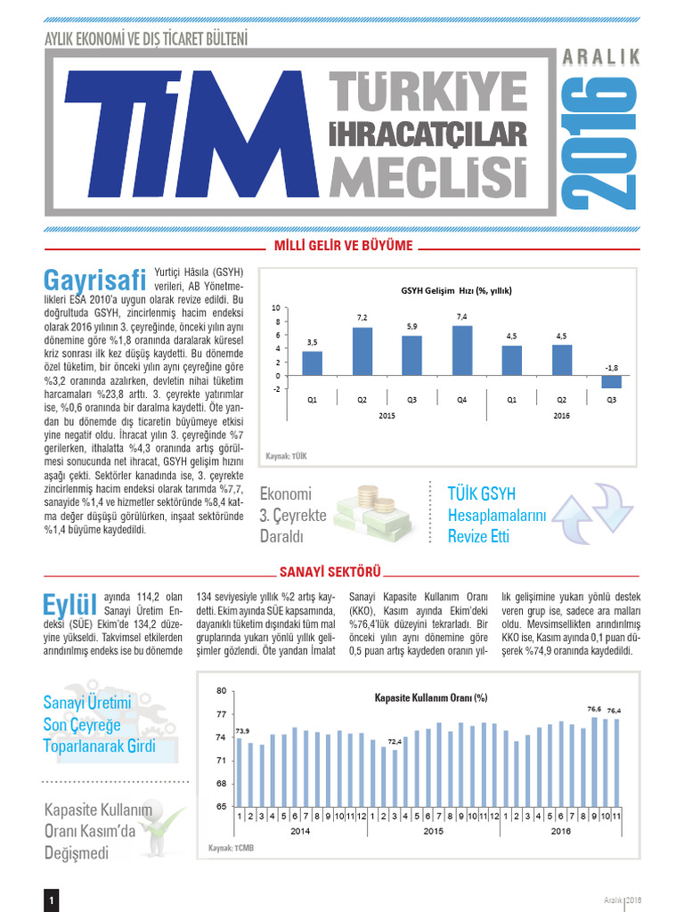 TIM Aylik Bulten Aralik 2016 | PDF