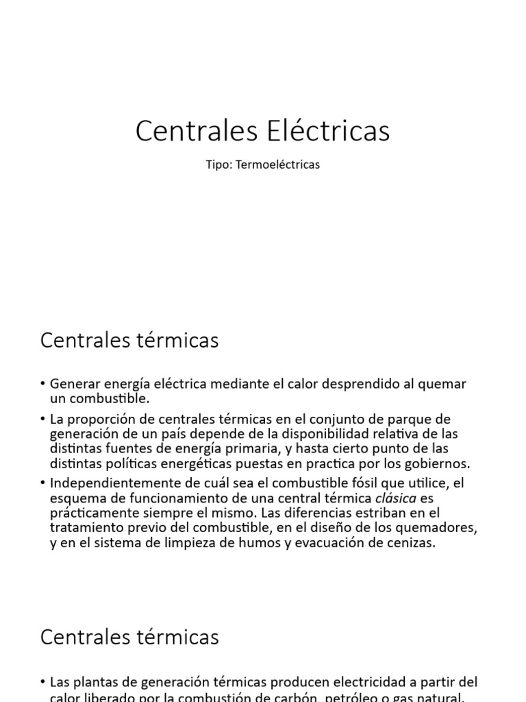 04_Centrales_Termicas_clase | Descargar gratis PDF | Generación eléctrica | Vapor