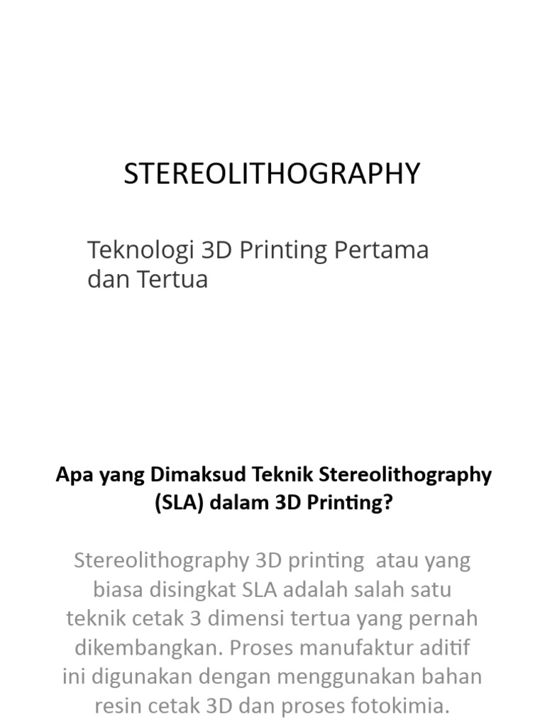 STEREOLITHOGRAPHY | PDF