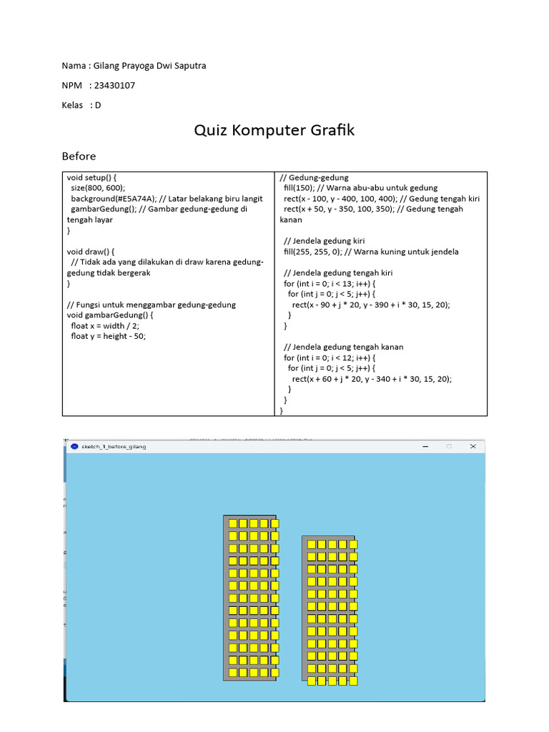 Quiz Pak Dedi Gilang Prayoga | PDF