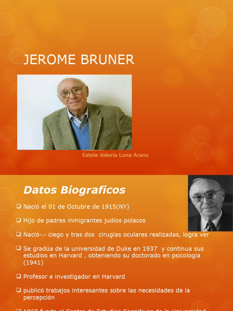 Biografía y Teorías de Jerome Bruner | PDF | Neurociencia | Cognición