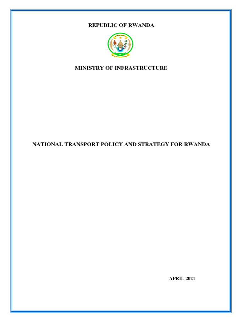National Transport Policy and Strategy April 2021 | PDF | Transport ...