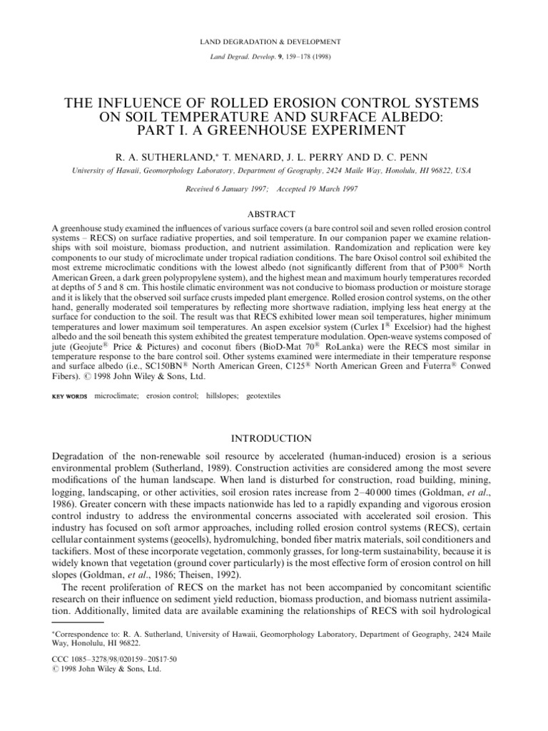 Sutherland 1998 | PDF | Soil | Mulch