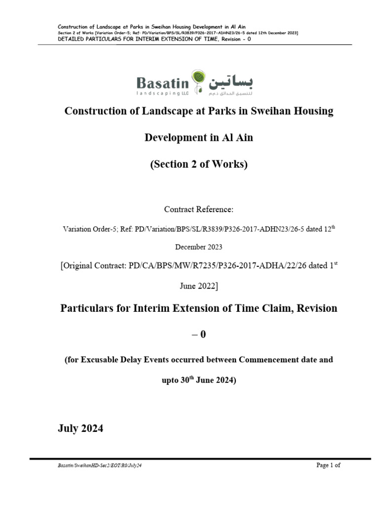 Sweihan EOT 02.07.2024 | PDF | Economies | Engineering