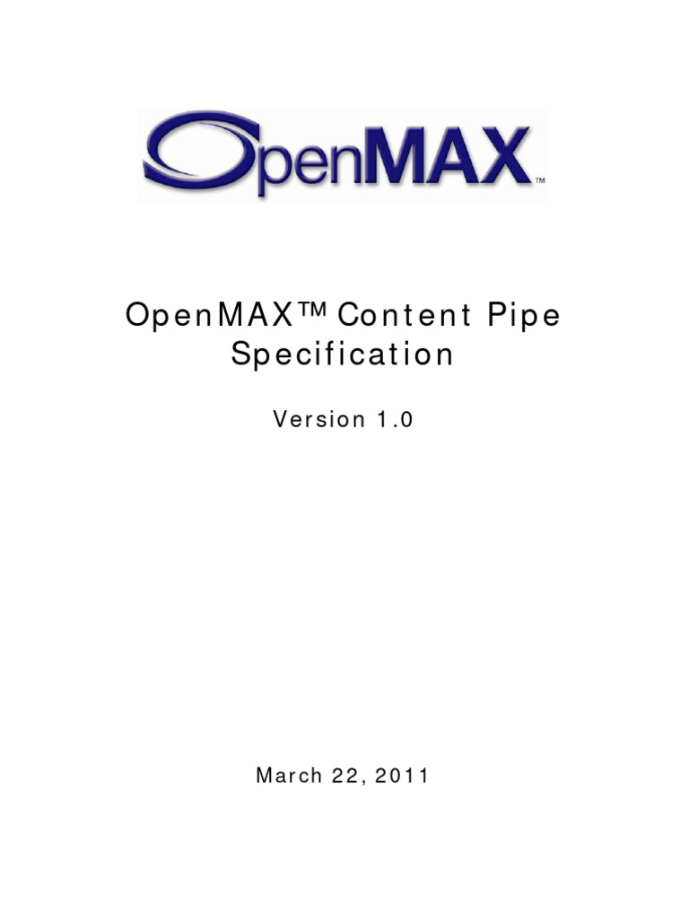OpenMAX Content Pipe 1 0 Specification | PDF | Pointer (Computer Programming) | Method (Computer ...