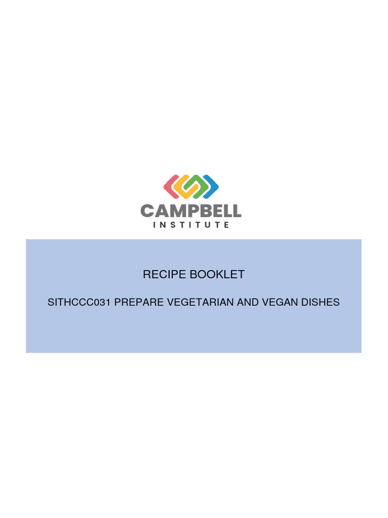 Sithccc031 Prepare Vegetarian and Vegan Dishes | PDF | Cooking | Fennel