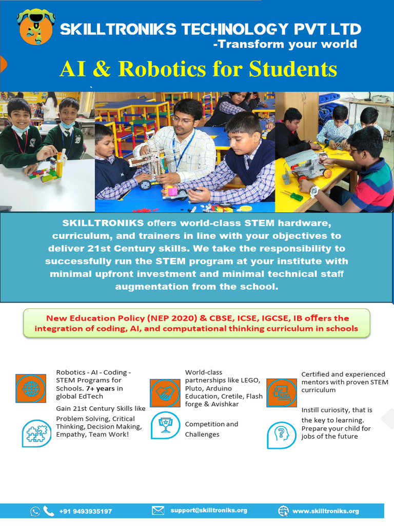 STEM, Robotics & Ai in Schools - UPDATE1 | PDF | Artificial ...