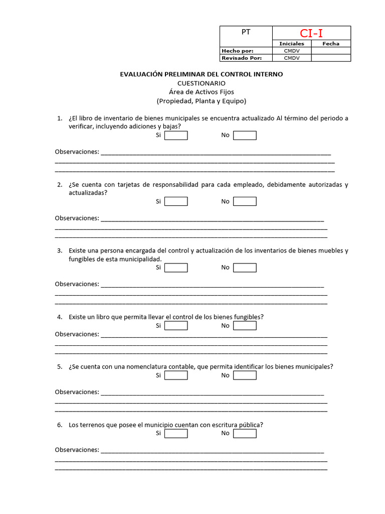 Cuest CI Prop Palanta y Equipo | PDF