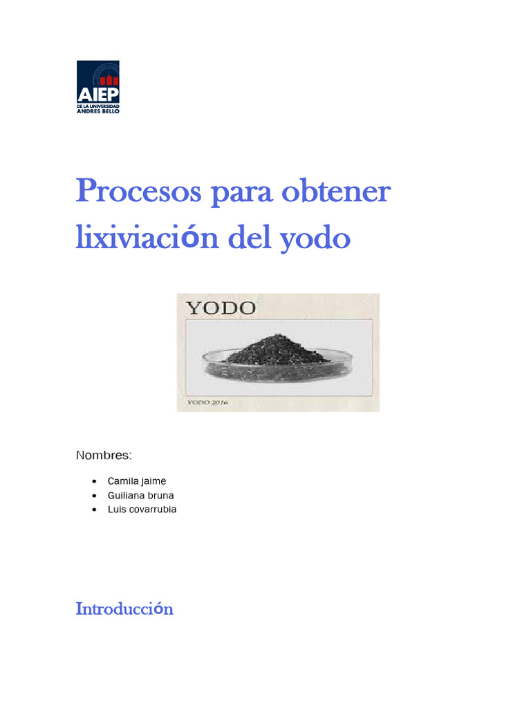 Yodo | PDF | Yodo | Minerales
