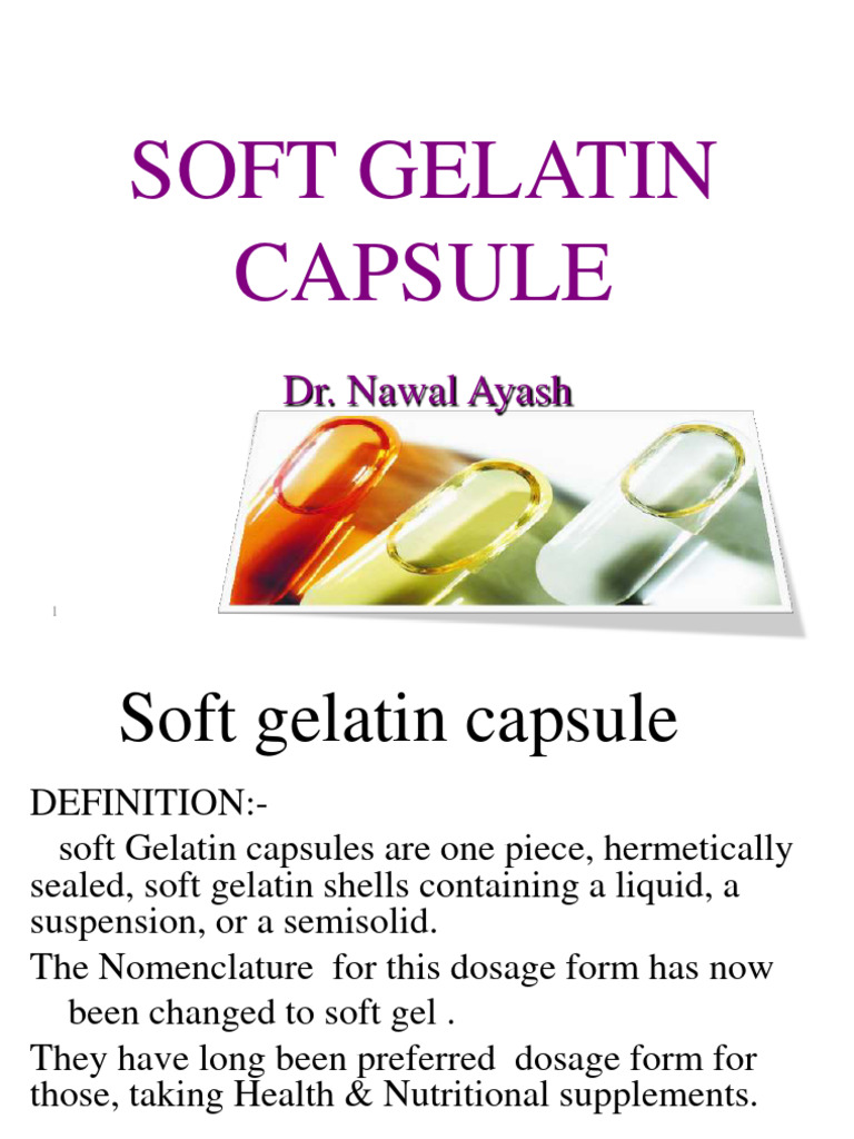 soft gelatin capsules | Download Free PDF | Gelatin | Gel