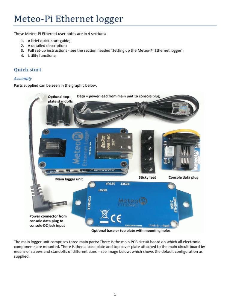 Meteopi Datalogger Manual en Wifilogger | PDF | Electrical Connector ...