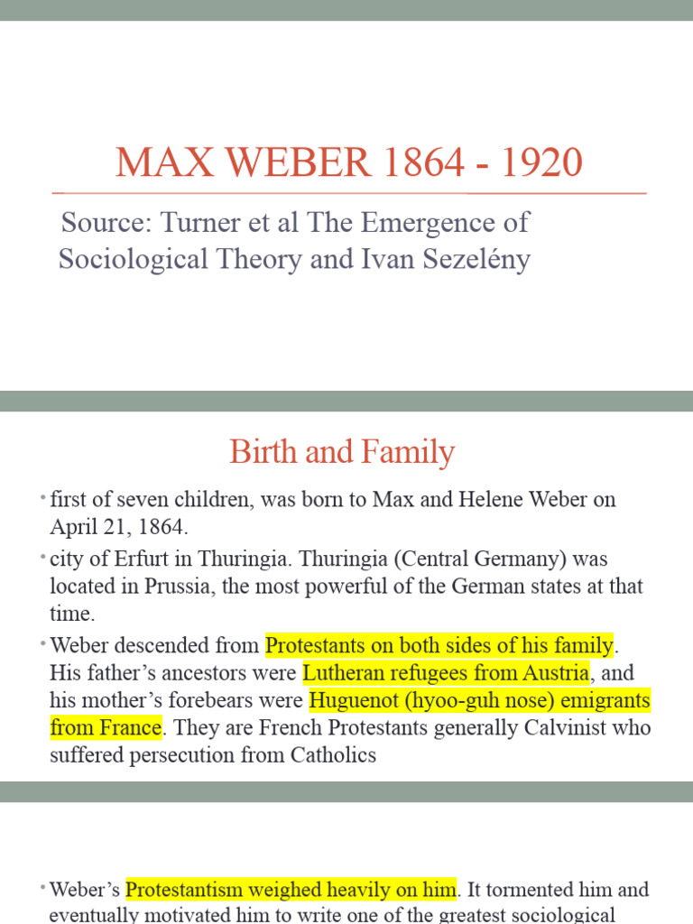 MAX WEBER INTRO NOV 2020 | PDF | Max Weber | Marxism