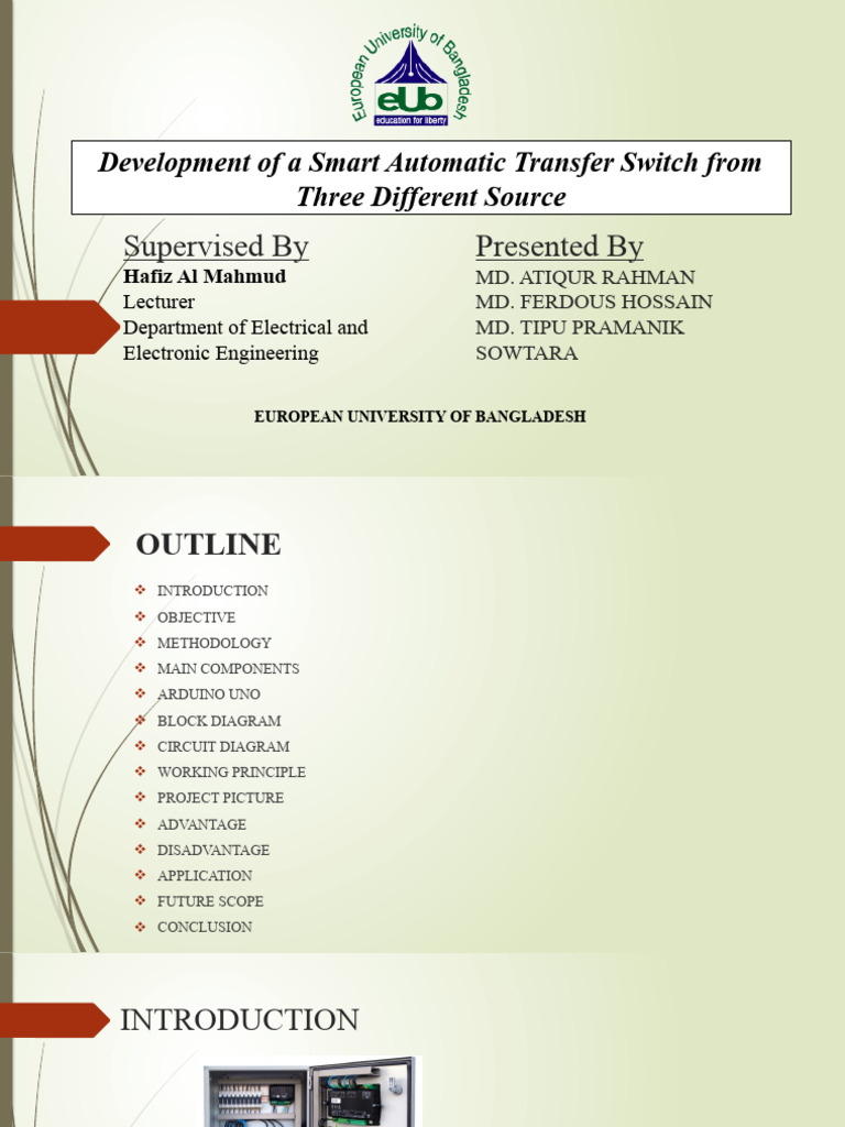 ATS From Three Sources | PDF | Arduino | Power Inverter