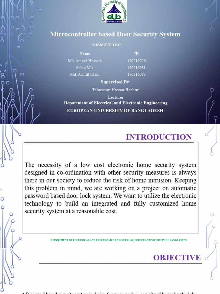 Door Lock System | Download Free PDF | Relay | Microcontroller