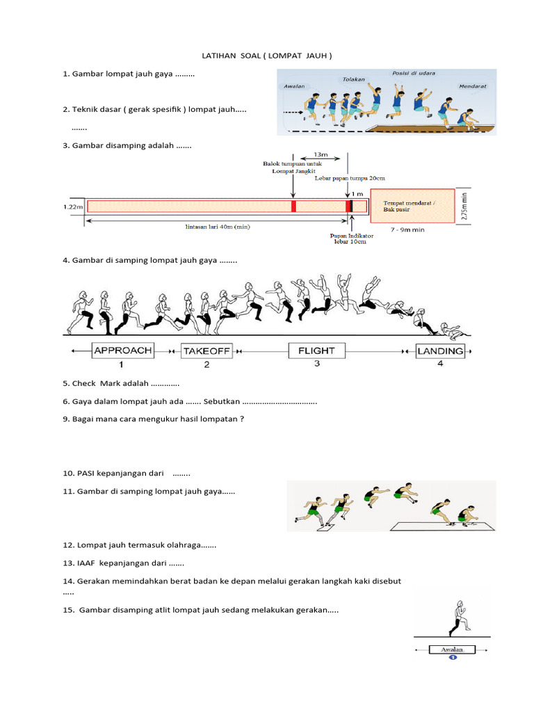 LATIHAN SOAL PJOK Lompat Jauh | PDF