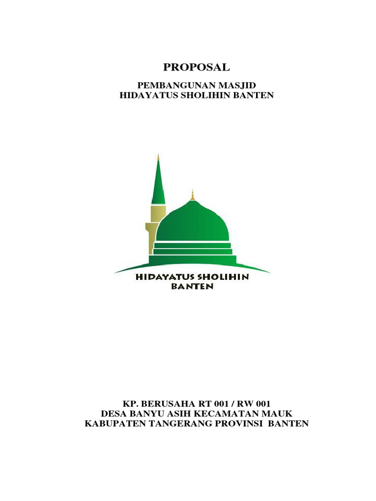 Proposal Pembangunan Masjid | PDF