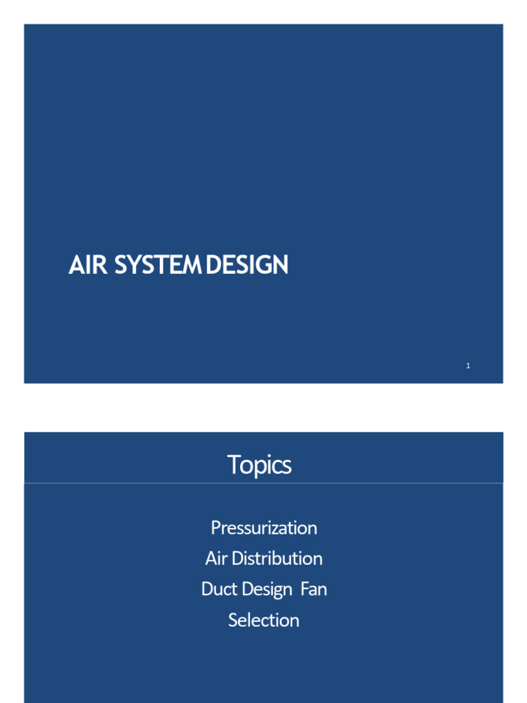 Air System Design: Pressurization & Distribution | PDF | Ventilation ...