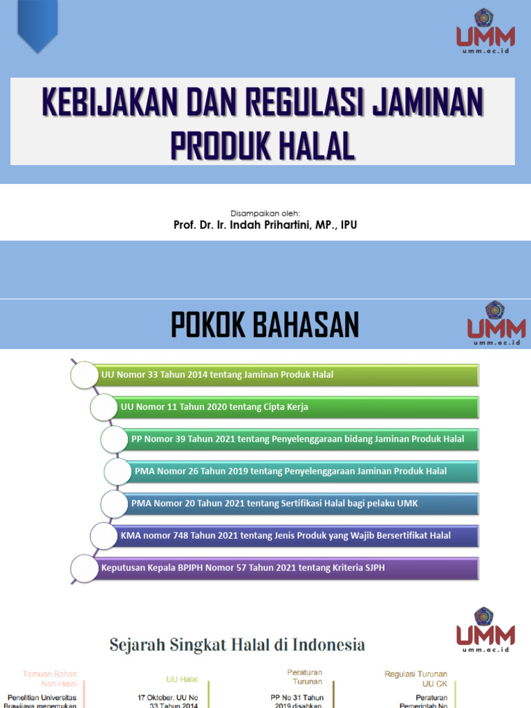 Kebijakan Dan Regulasi Jaminan Produk Halal | PDF | Bisnis | Hukum