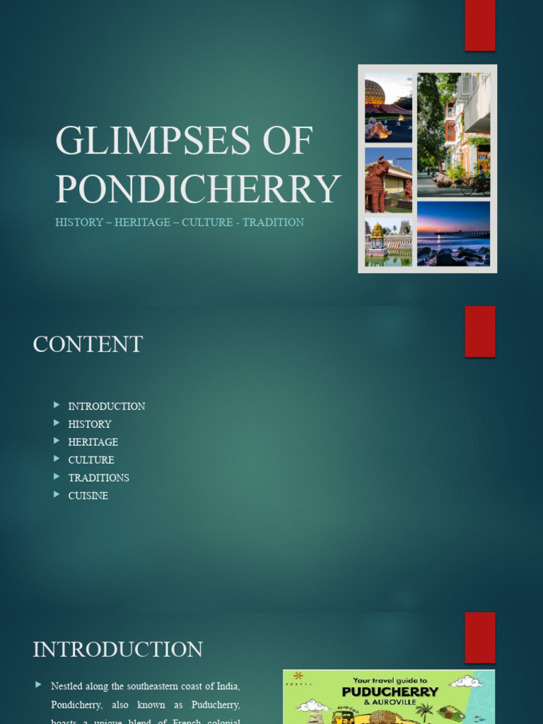 Glimpses of Pondicherry | PDF | Indian Cuisine