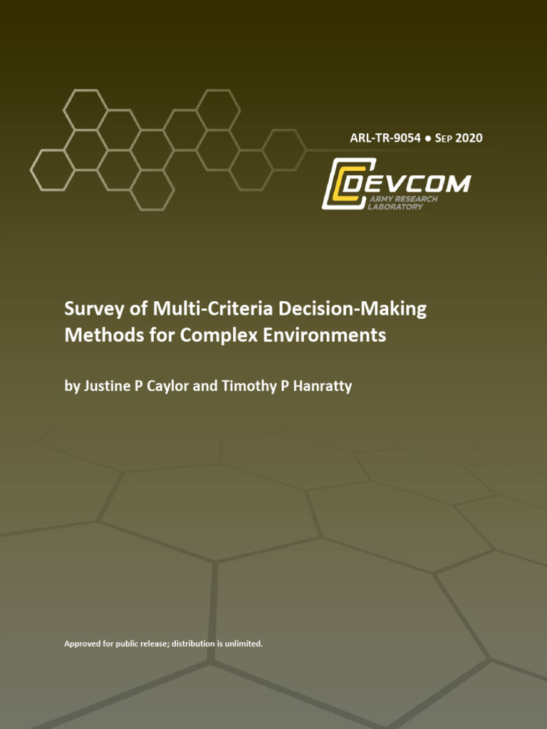 SURVEY_ON_METHODS | PDF | Decision Making | Applied Mathematics
