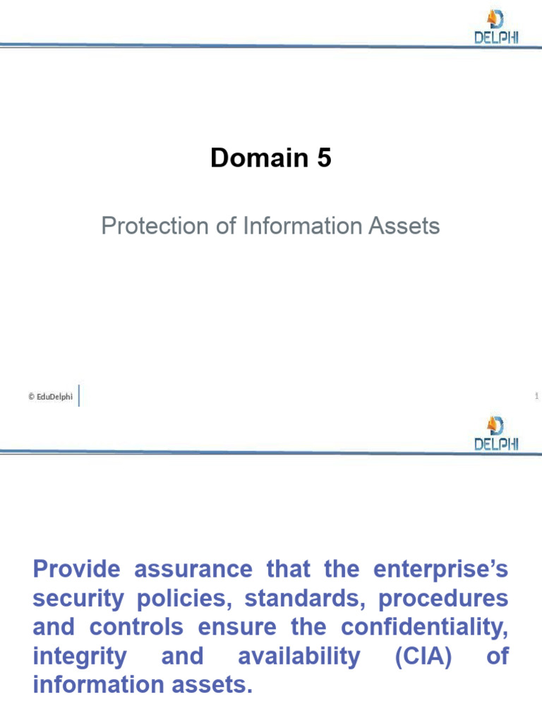 CISA-Domain-5-Protection of Information Assets | PDF | Information ...