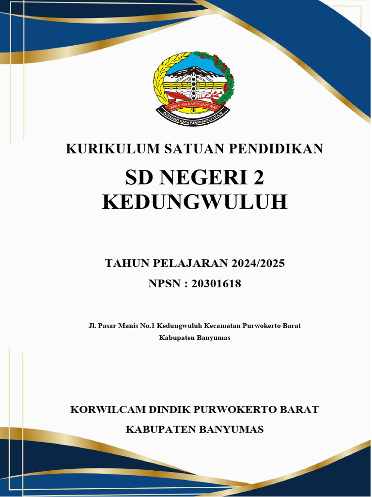 COVER DAN PENGESAHAN DAFTAR ISI KSP 2024 SDN 2 Kedungwuluh | PDF