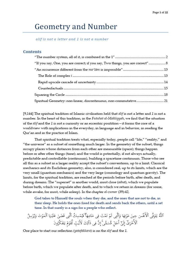 Alif Is Not A Letter and 1 Is Not A Numb | PDF | Quantum Mechanics | Schrödinger Equation