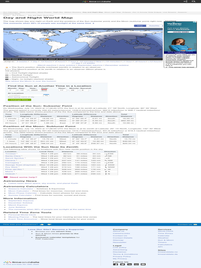 Day and Night World Map | PDF | Night | Twilight