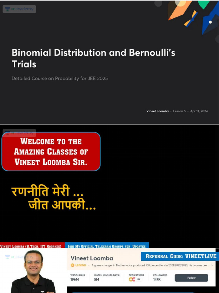Binomial Distribution And Bernoullis Trials No Anno Pdf