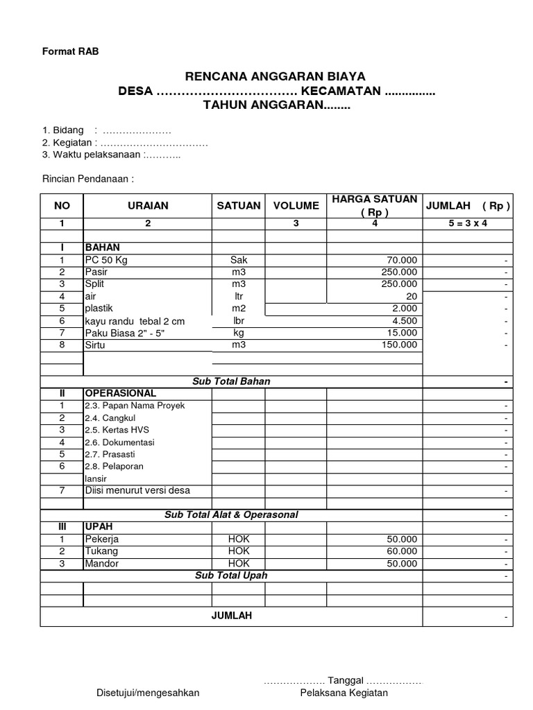 Format Rab Rabat Beton | PDF