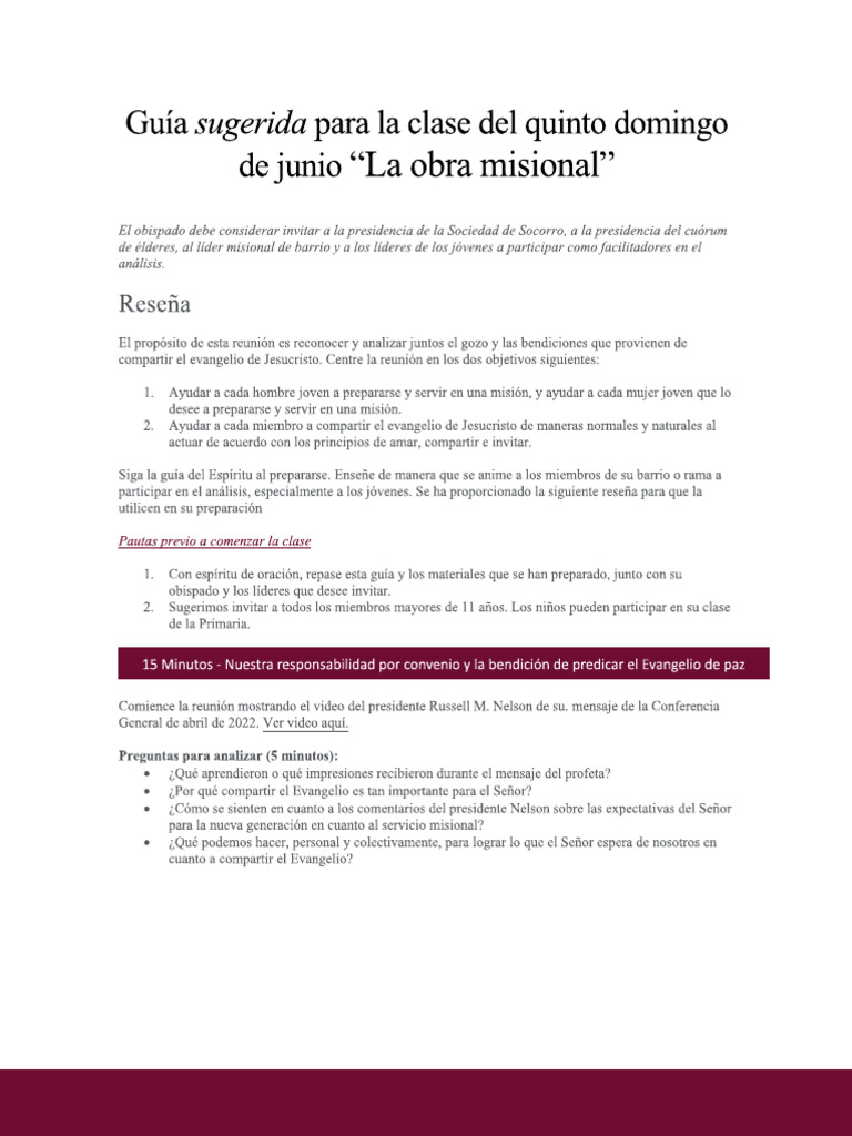 Clase Quinto Domingo | PDF