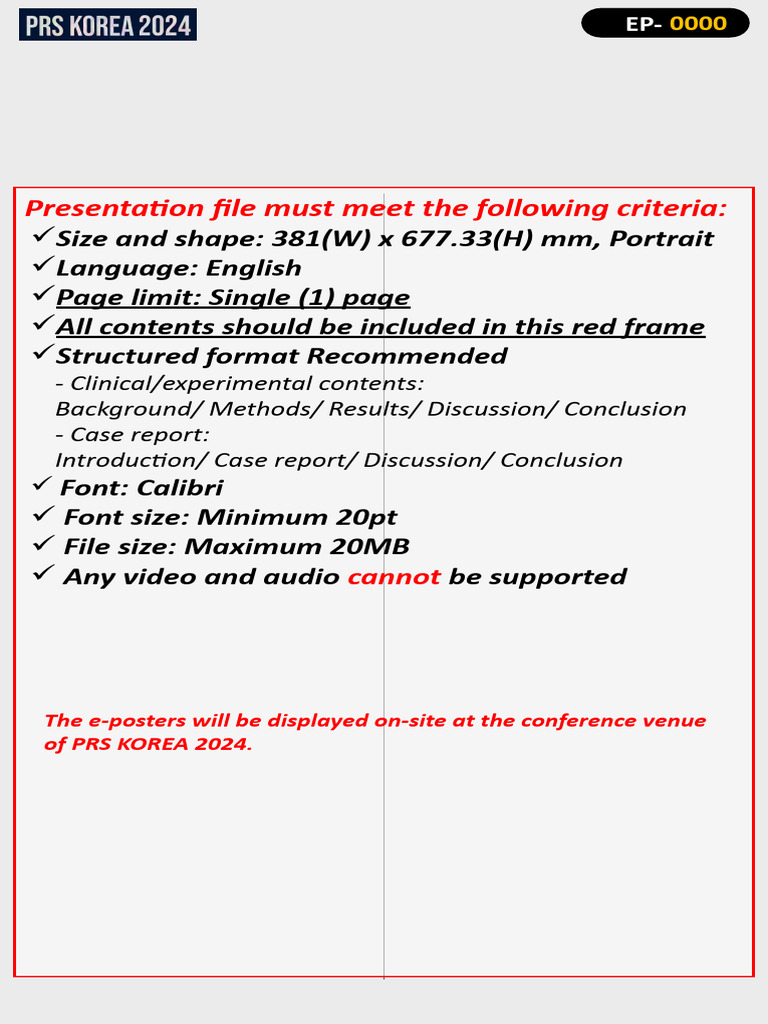 PRS KOREA 2024 - E-Poster Template | PDF