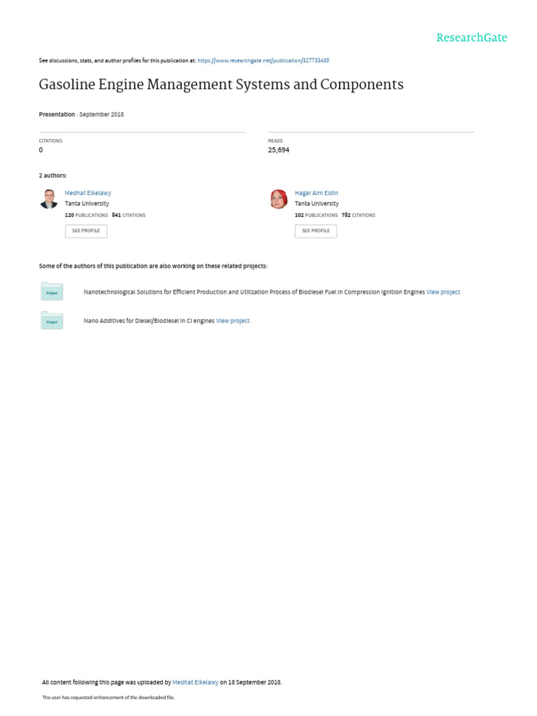 Fuel System 4 Gasoline Ems | PDF | Fuel Injection | Internal Combustion ...