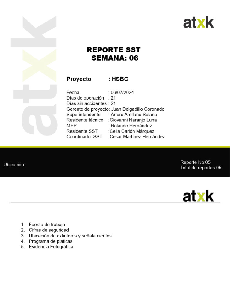 Reporte Semanal SST 05 HSBC | PDF
