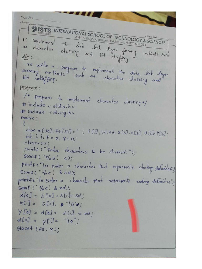 Computer Networks - 1 To 7 Programs - Compressed | PDF