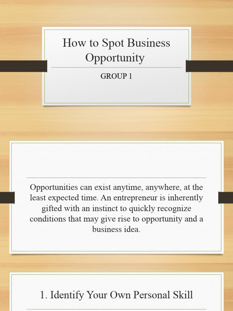 How To Spot Business Opportunity | PDF | Entrepreneurship