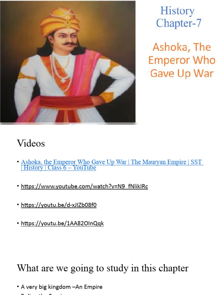 Ashoka: The Emperor Who Renounced War | PDF | History
