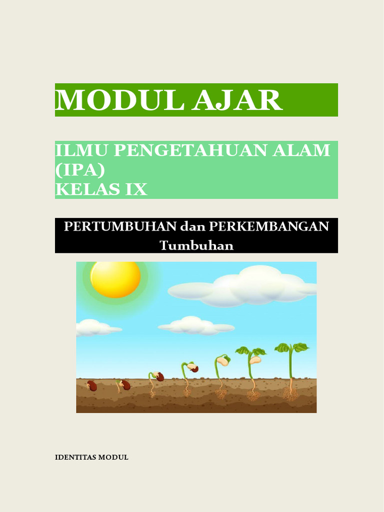 MODUL AJAR Pertumbuhan Dan Perkembangan Tumbuhan | PDF | Sains & Matematika