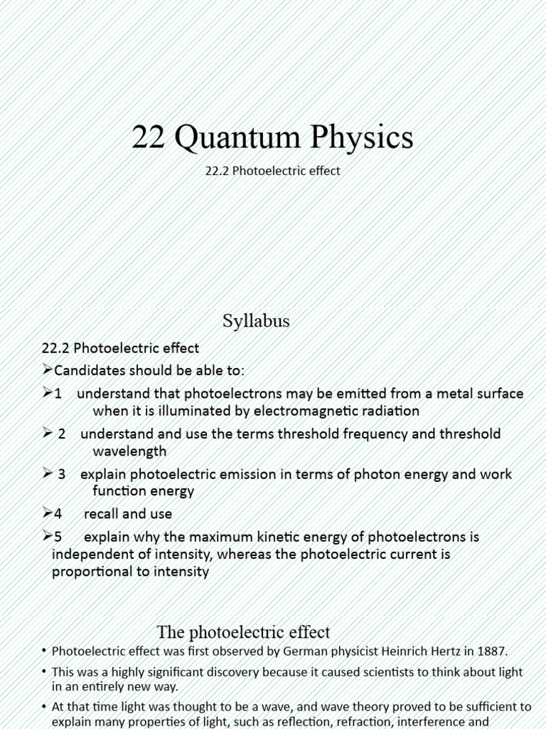 Photoelectric Effect | PDF | Photoelectric Effect | Electromagnetic ...