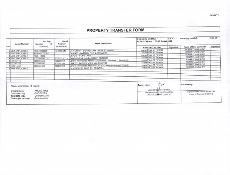 Property Transfer Form July 2024 | PDF