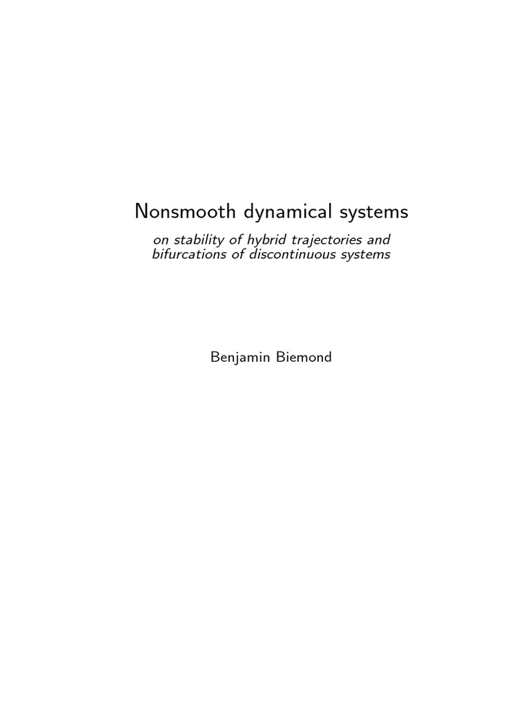 Nonsmooth Dynamical Systems: On Stability of Hybrid Trajectories and Bifurcations of ...