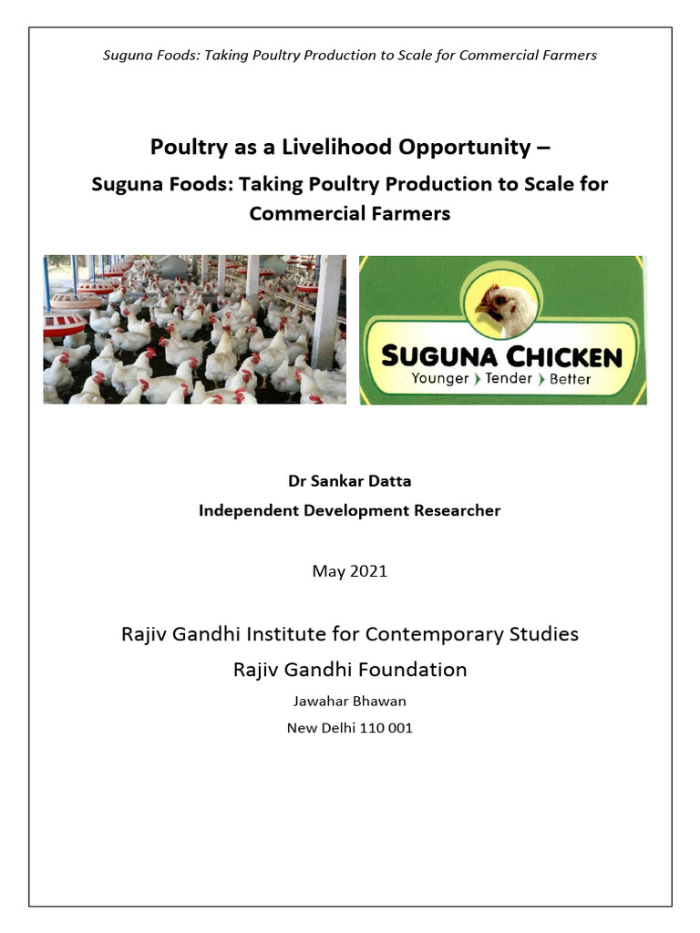 Suguna Chicken Case Study Jun 2021 | PDF | Poultry | Poultry Farming