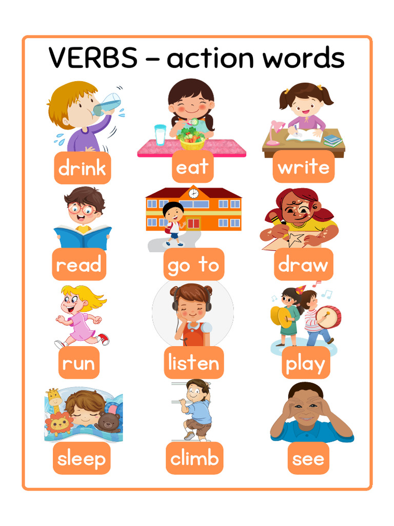 Action verbs Poster (2) | PDF