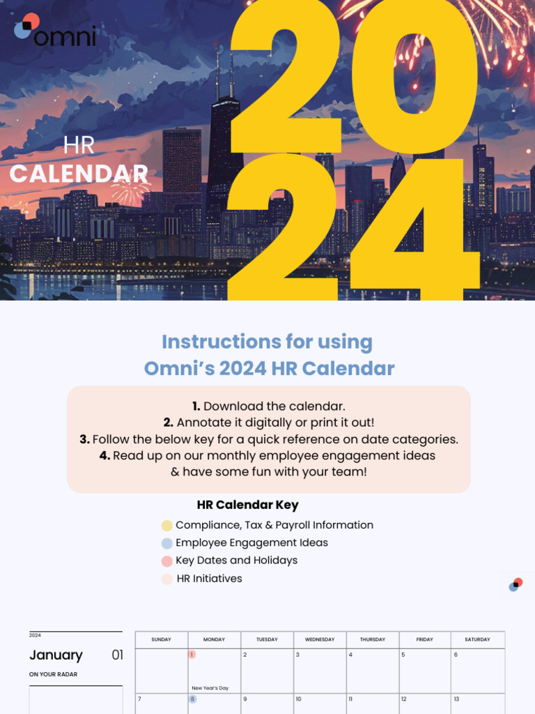 Omni HR Calendar 2024 Overview | PDF | Payroll Tax | Gratitude