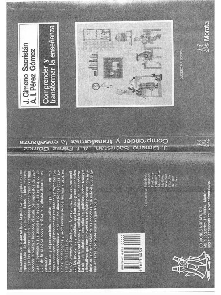 EJE 1 GIMENO SACRISTÁN, J. - PÉREZ GÓMEZ, A. (1.993) Comprender y Transformar La Enseñanza - Cap ...
