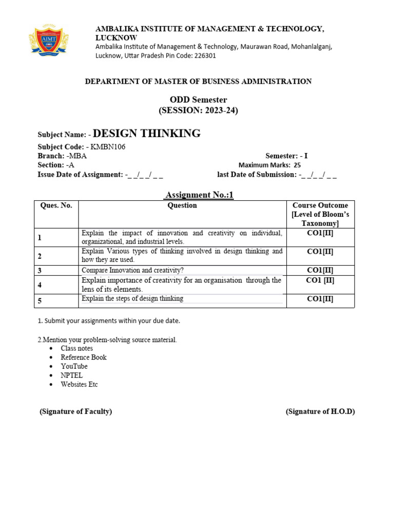 KMBN106 Assignment 1 | PDF
